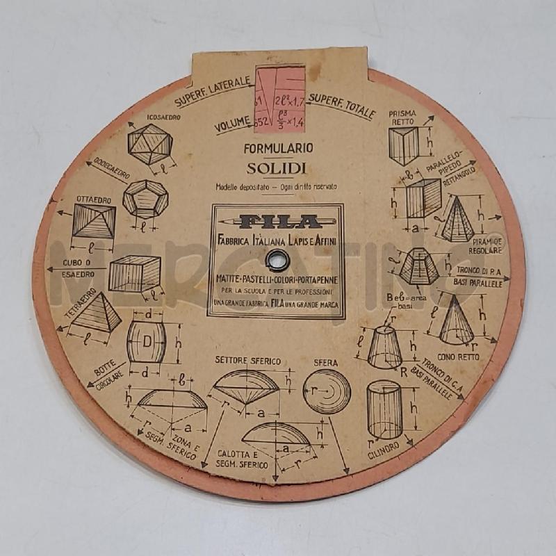 FORMULARIO SOLIDI E FIGURE PIANE ANNI 60 | Mercatino dell'Usato Roma re ...