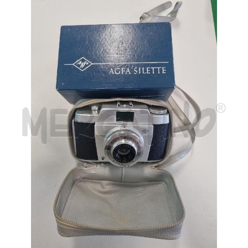 MACCHINA FOTOGRAFICA D'EPOCA AGFA SILETTI CON SCATOLA CERTIFICATO DI ...