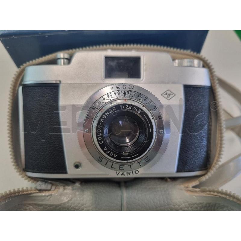 MACCHINA FOTOGRAFICA D'EPOCA AGFA SILETTI CON SCATOLA CERTIFICATO DI ...